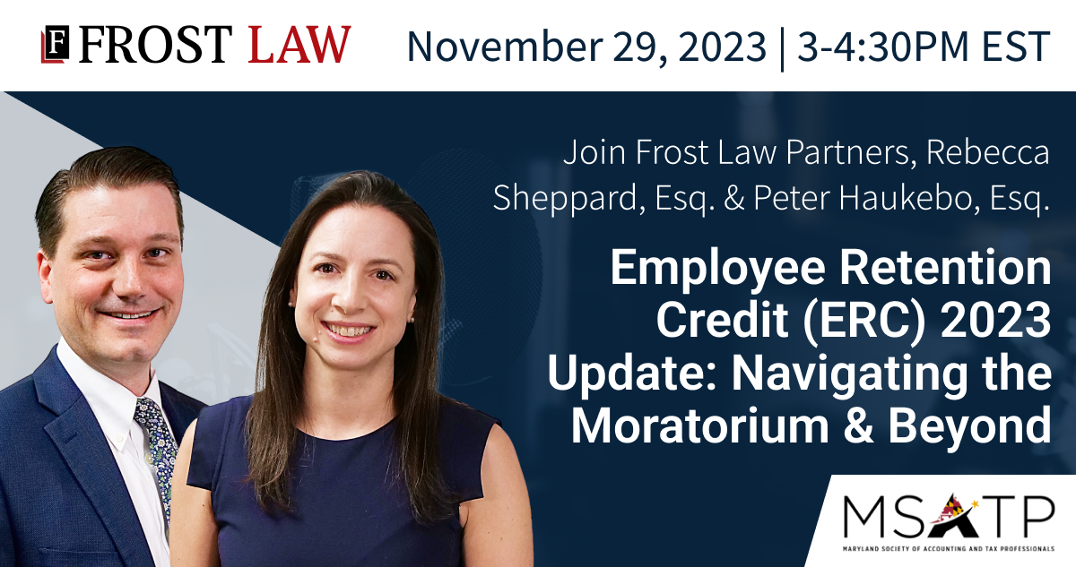 MSATP: Employee Retention Credit (ERC) 2023 Update: Navigating the Moratorium & Beyond